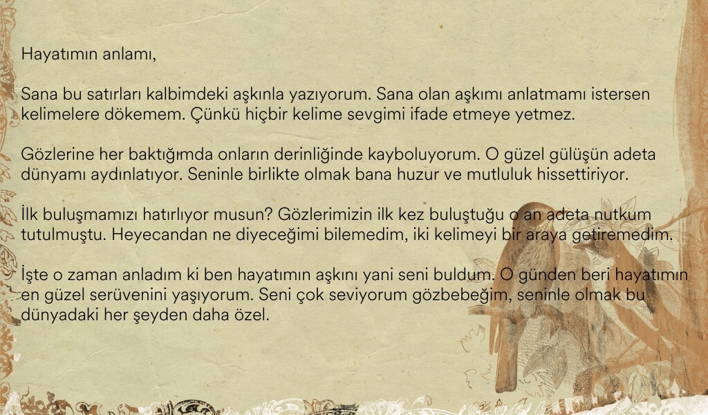 Sevgiliye Mektup - Anlamlı, Duygusal ve Romantik Aşk Mektupları - Muhiku